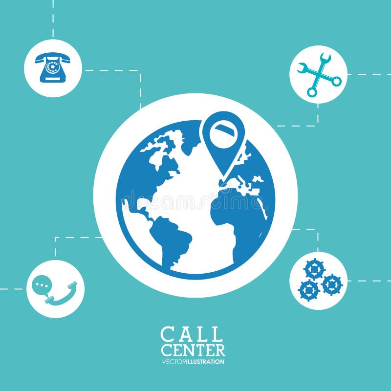 Worldwide Call Center Location Support Stock Vector - Illustration of ...
