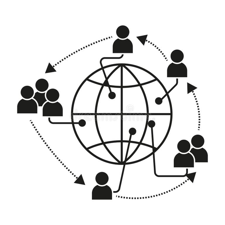 Worldwide Connection Symbol. Global Interaction Network. People ...