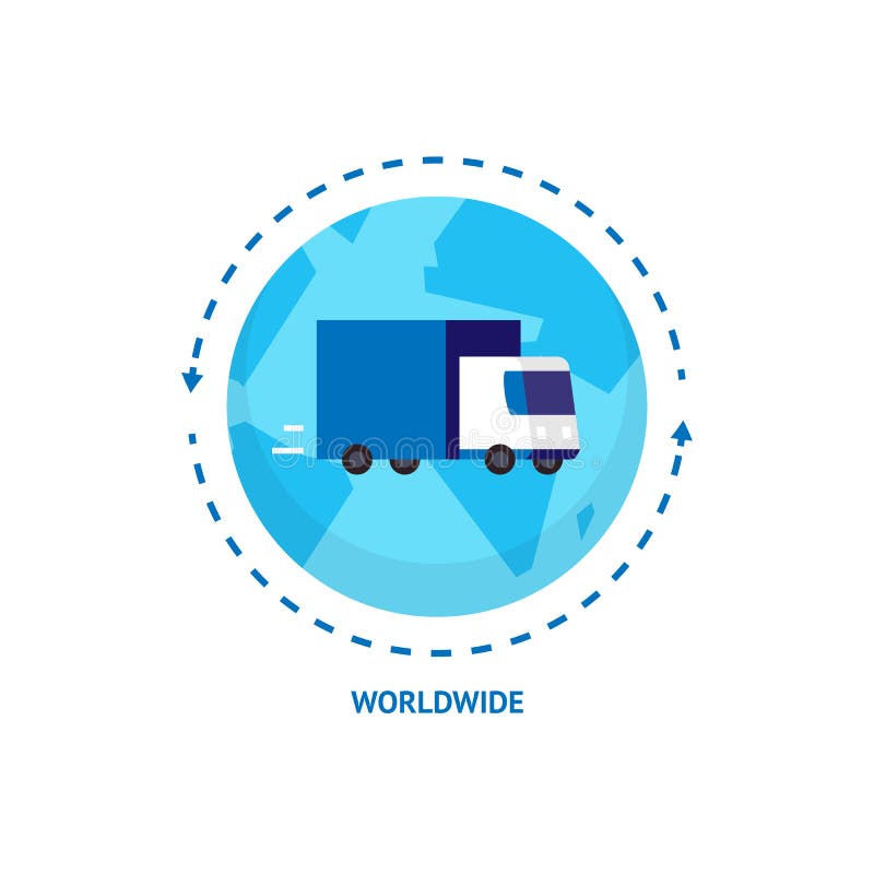 Worldwide Delivery stock vector. Illustration of shipment - 79204444