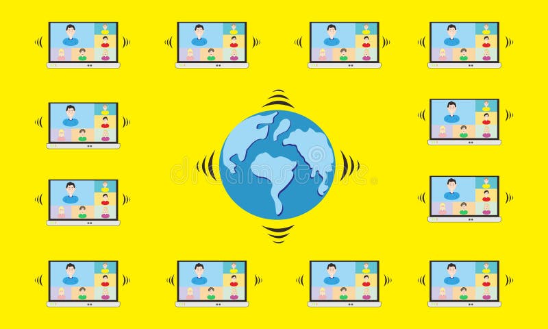 Network Full Connection Lan Wan Topology Stock Vector - Illustration of ...