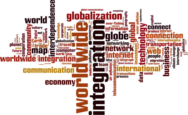 Worldwide Integration Word Cloud Stock Vector - Illustration of culture ...