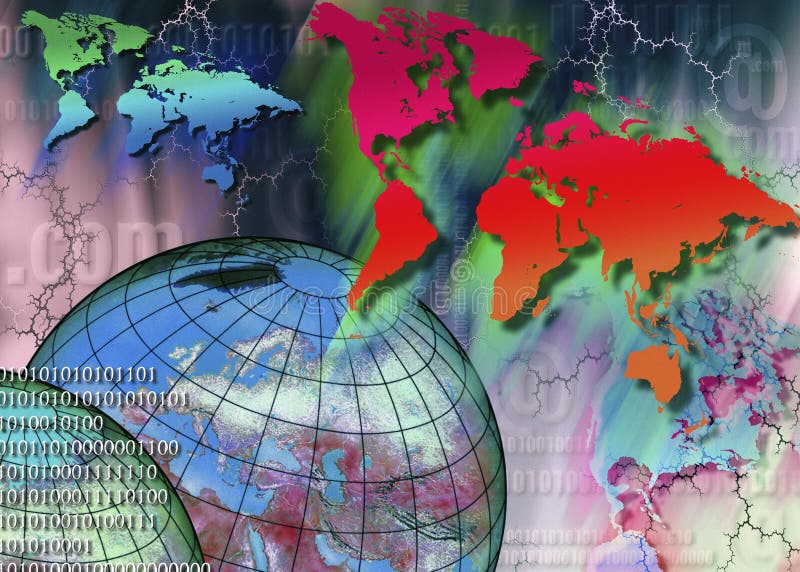Worldwide - Internet - Cyberspace Stock Illustration - Illustration of ...