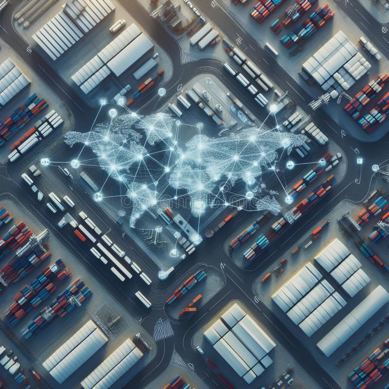 Worldwide Logistics Network Stock Illustration - Illustration of person ...