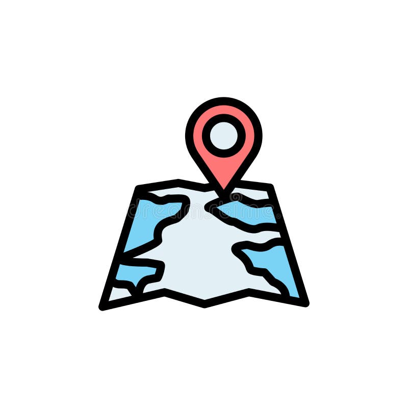 Worldwide, Map, Search Icon. Simple Color with Outline Vector Elements ...