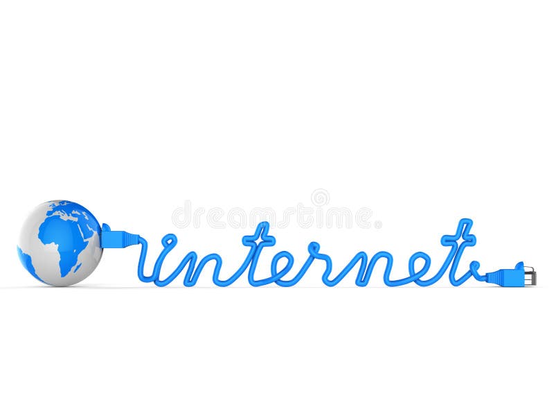 Worldwide Network Shows Online Pc and Globally Stock Illustration ...