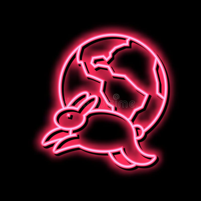 Worldwide Safe Rabbits Neon Glow Icon Illustration Stock Vector ...
