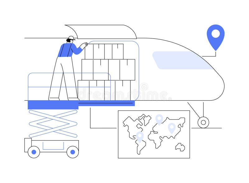 Worldwide Shipping Abstract Concept Vector Illustration. Stock Vector ...