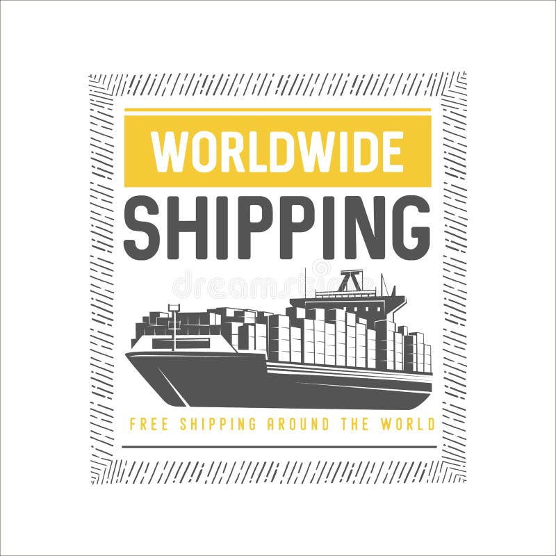 Worldwide Shipping Design Template Stock Vector - Illustration of ...