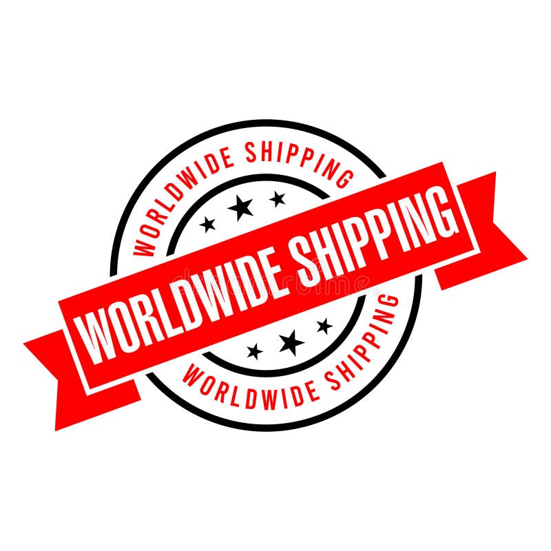 Worldwide Shipping Letter Rubber Stamp Vector Design Template Stock ...