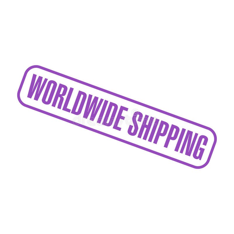 Worldwide Shipping Letter Rubber Stamp Vector Design Template Stock ...