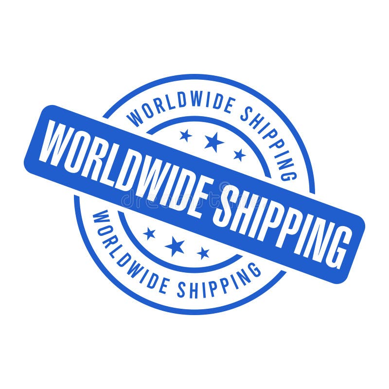 Worldwide Shipping Letter Rubber Stamp Vector Design Template Stock ...
