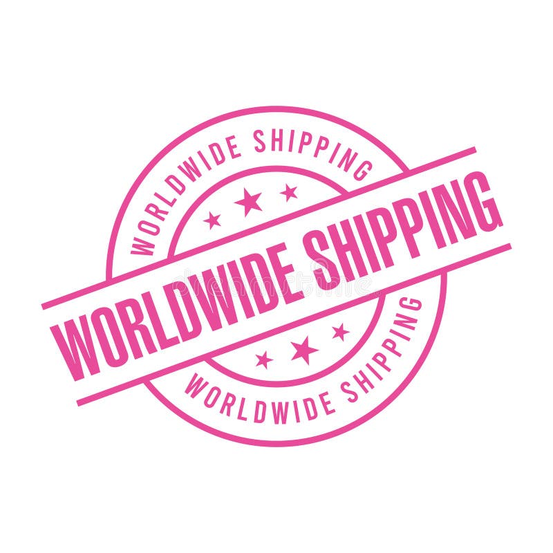Worldwide Shipping Letter Rubber Stamp Vector Design Template Stock ...