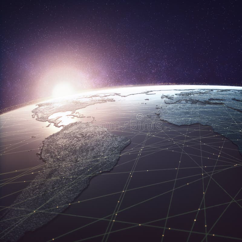 World Map Connectivity stock illustration. Illustration of connectivity ...