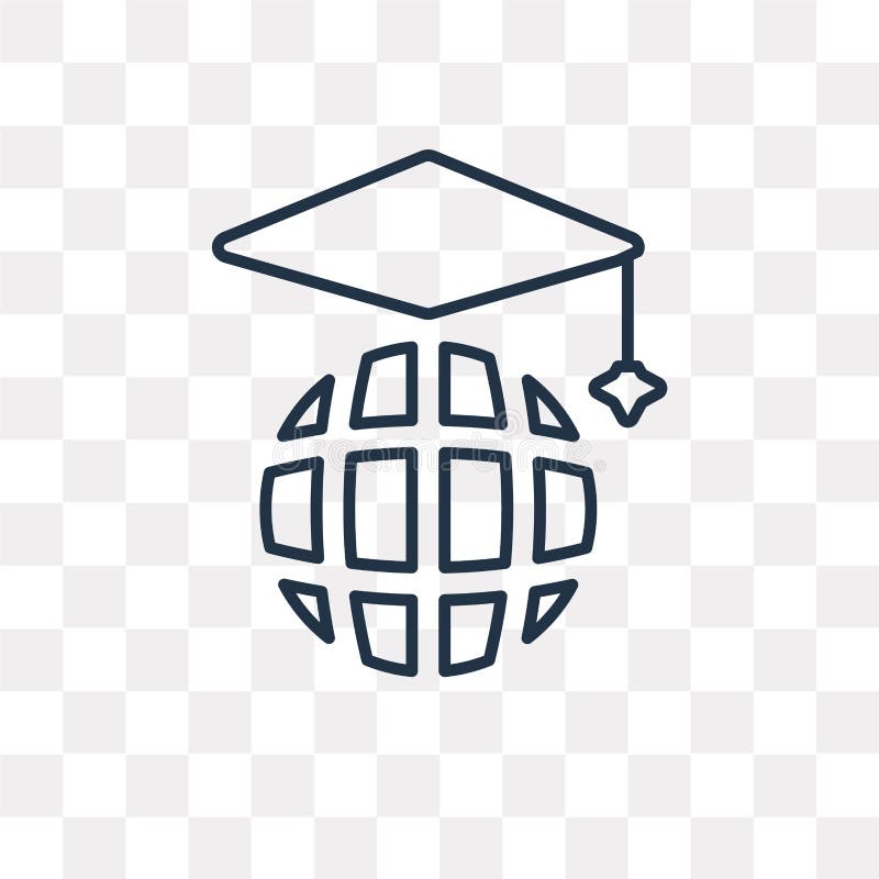 Worldwide Vector Icon Isolated on Transparent Background, Linear Stock ...