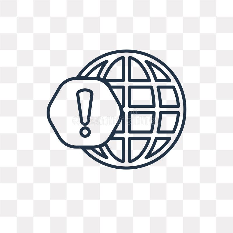 Worldwide Vector Icon Isolated on Transparent Background, Linear Stock ...