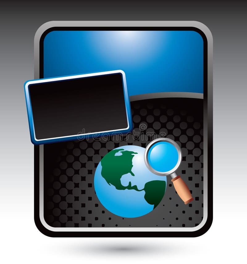 Worldwide Web Search on Blue Stylized Banner Stock Vector ...