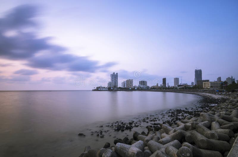 Worli Sea Face Beach in South Mumbai Stock Image - Image of seaface ...