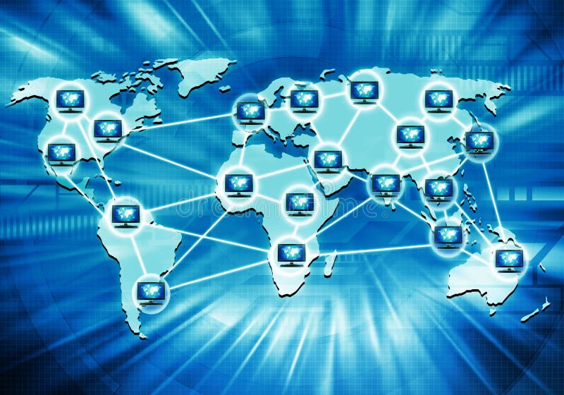 Global information network stock illustration. Illustration of http ...