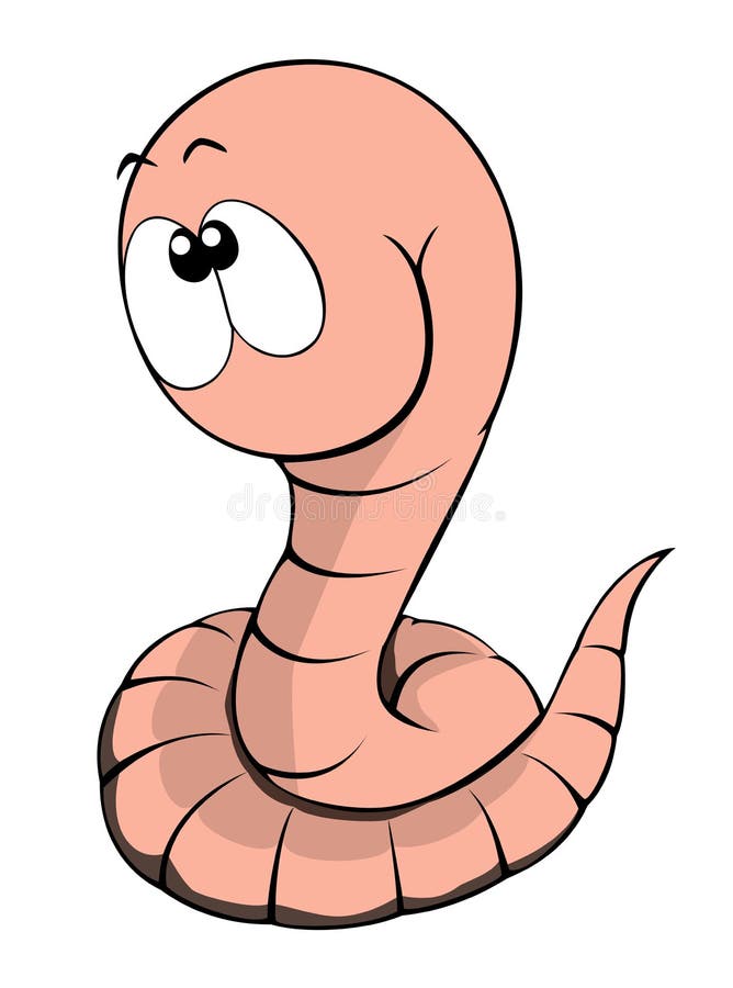 Cartoon Worm Character stock vector. Illustration of animal - 29245739