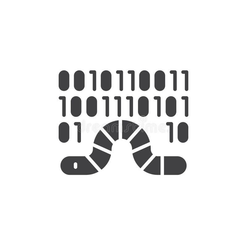 Worm Attack Glyph Icon. Sign for Mobile Concept and Web Design Stock ...