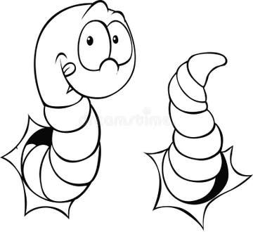 Earthworm Outline Stock Illustrations – 693 Earthworm Outline Stock ...