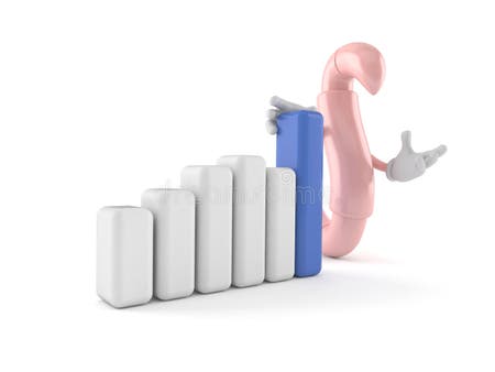 Worm character with chart stock illustration. Illustration of graph ...