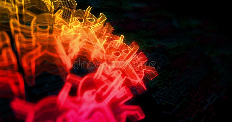 Cyber Security Worm Digital Attack Symbols Loop Cyber Loop Concept Stock Video - Video of safety ...