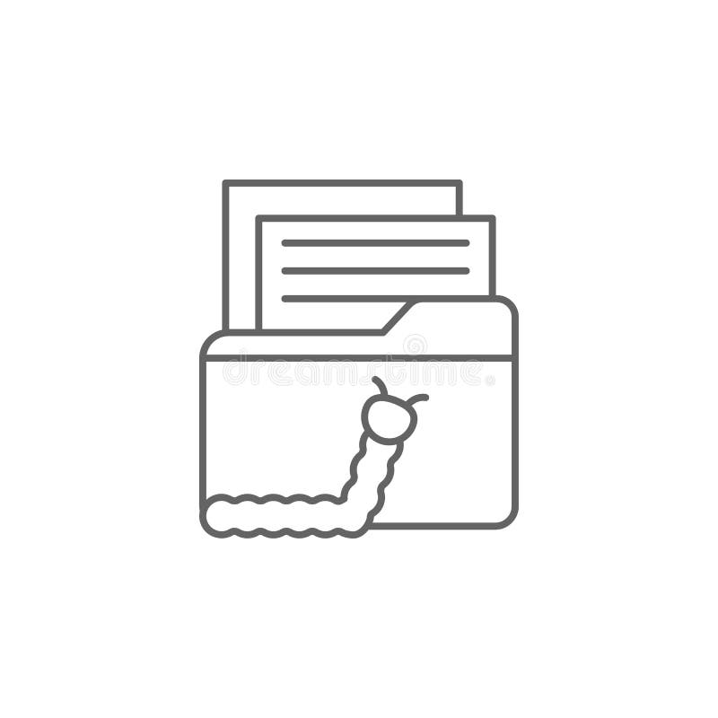 Worm, Files Icon. Element of Cyber Crime Icon Stock Illustration ...