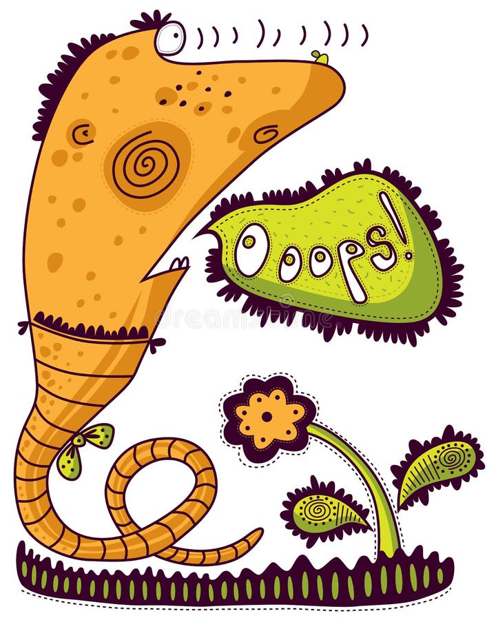 Worm and flower stock vector. Illustration of worm, young - 46066055