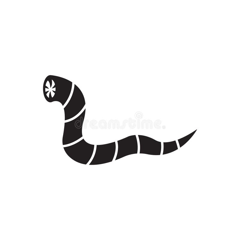 Worm icon vector stock vector. Illustration of graphic - 306986801