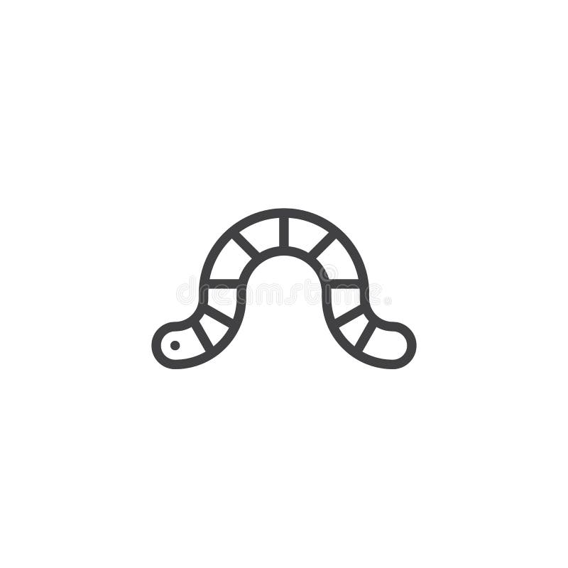 Worm Outline Icon Stock Vector Illustration Of Symbol 110658637