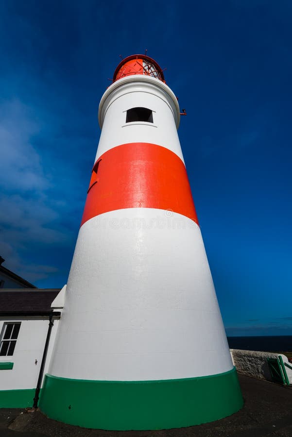 Worm S Eye View of Colourful Souter Lighthouse Stock Image - Image of ...