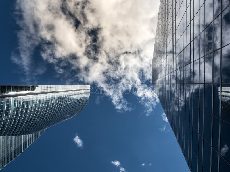 Worm's Eye View Of High Rise Building Under White Cloudy Sky Picture ...