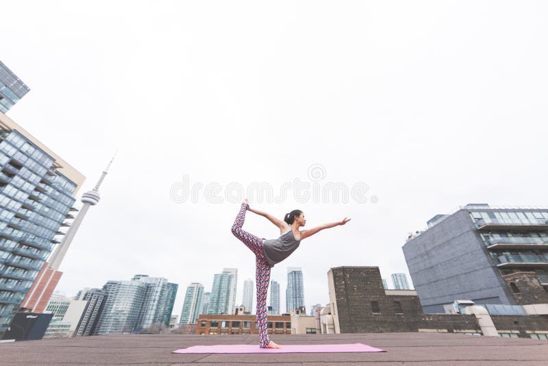 Worm S-eye View of Woman Doing Yoga Stock Photo - Image of balancing ...