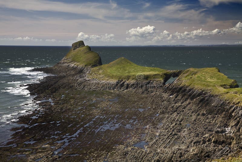 Worm S Head, Gower Peninsula, Wales Stock Photo - Image of rocky ...