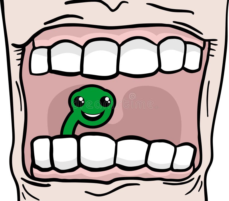 Worm tooth stock vector. Illustration of label, puppet - 34762533