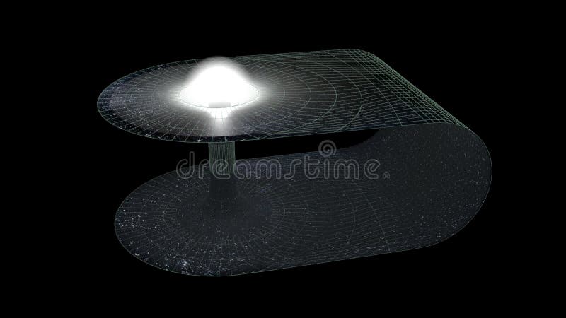 A Wormhole Connecting Two Point in Space. Singularity. 3d Illustration ...
