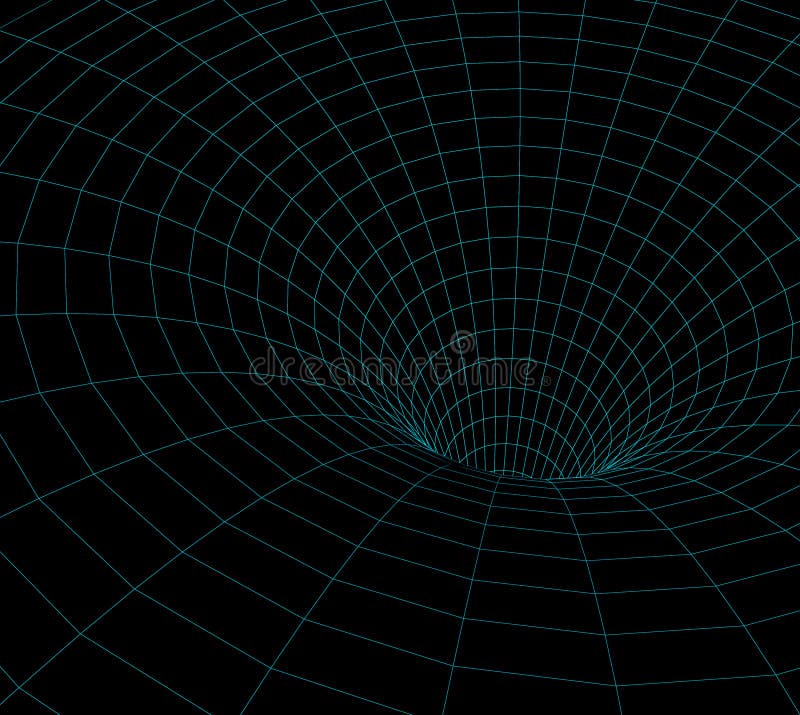 Wormhole model stock illustration. Illustration of cavity - 41372888