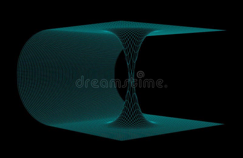 Wormhole model stock illustration. Illustration of line - 42192631