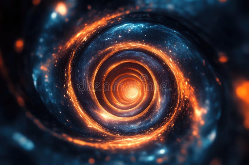 Wormhole Time Travel through Universe Space Time Continuum Stock ...