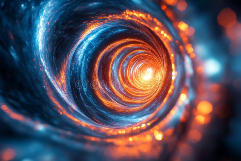 Wormhole Vortex Swirling through Space and Time, Creating a Mesmerizing ...