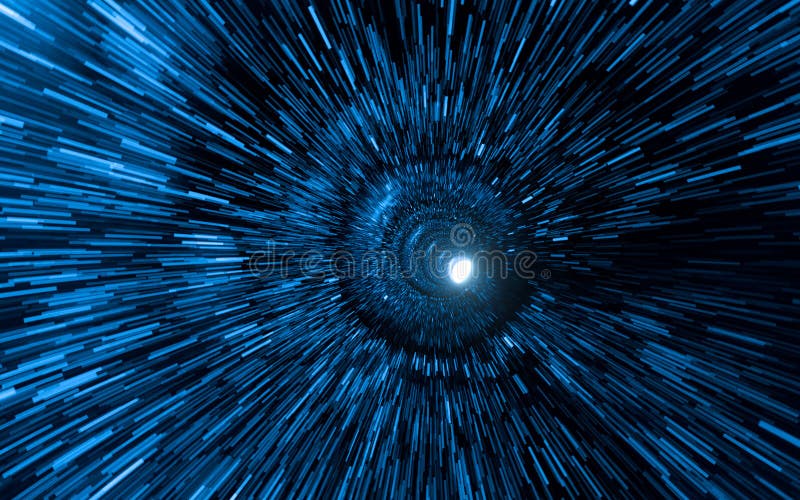 Wormholes and Glowing Tunnels, 3d Rendering Stock Illustration ...