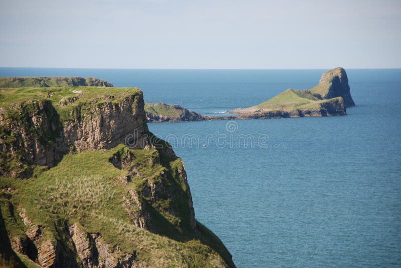 Worms Head stock image. Image of wales, peninsula, causeway - 2971913