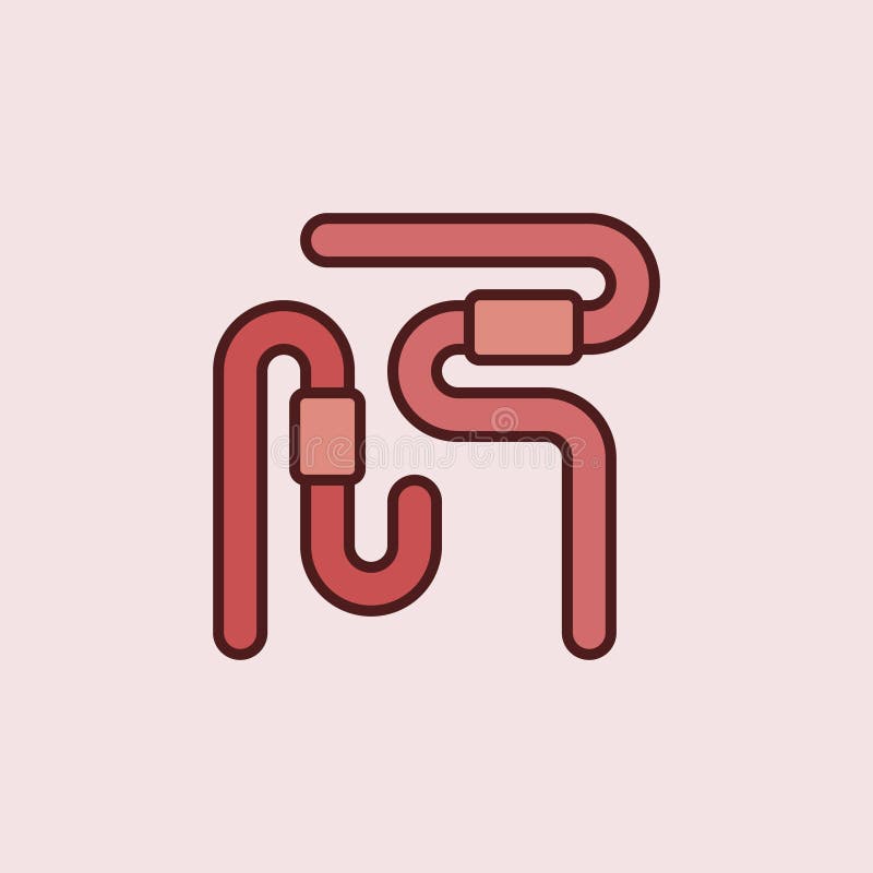 Worms Vector Concept Simple Red Icon or Symbol Stock Vector ...