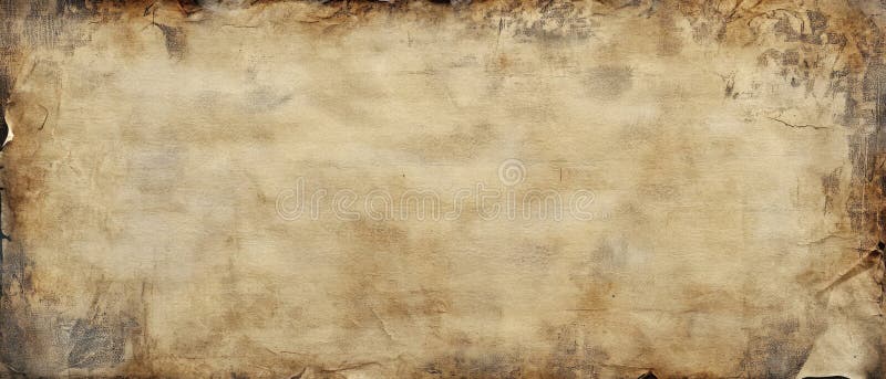 Worn and Aged Tan Paper Texture with Burned Edges Stock Illustration ...