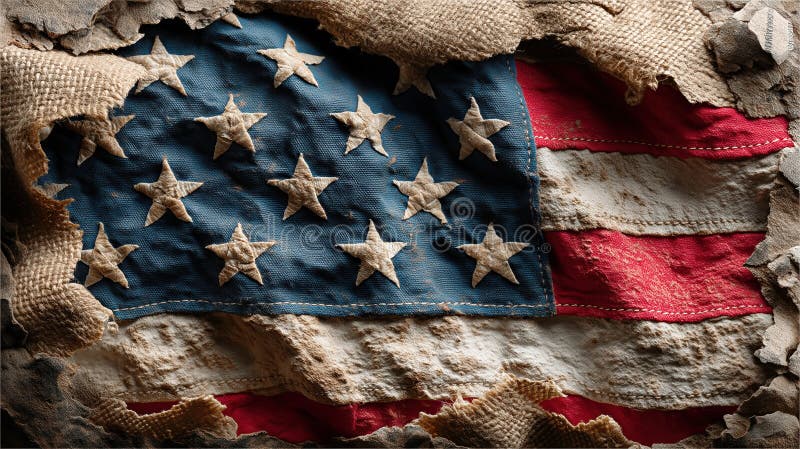 Worn American Flag Texture stock illustration. Illustration of passage ...