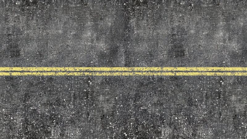 Worn Asphalt Road Texture with Double Yellow Lines for Urban Design ...