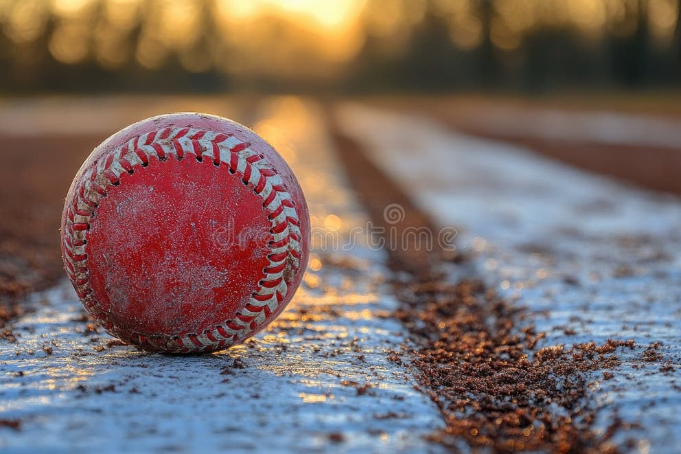 Frosty Softball Sunset stock illustration. Illustration of sport ...
