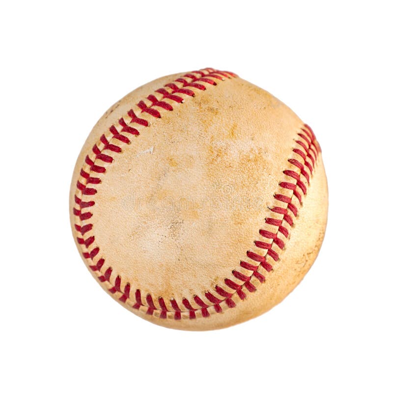 Worn Baseball Isolated on White Background, Team Sport Stock Image ...