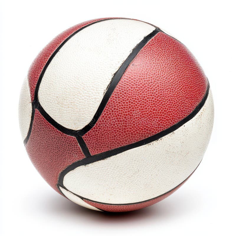 Worn Basketball Red White Panels Texture Stock Illustration ...